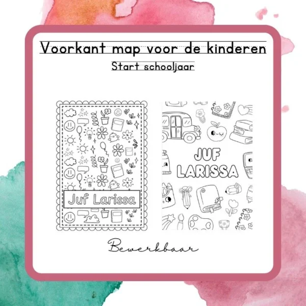 Voorkant map - Juf Larissa